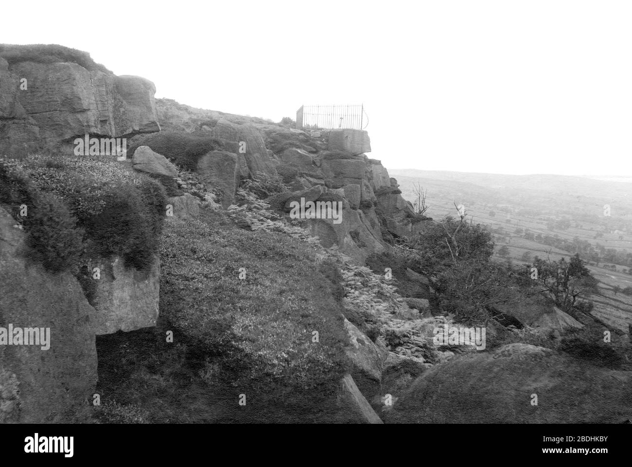 Ilkley, view of Swastika Stone 1914 Stock Photo - Alamy