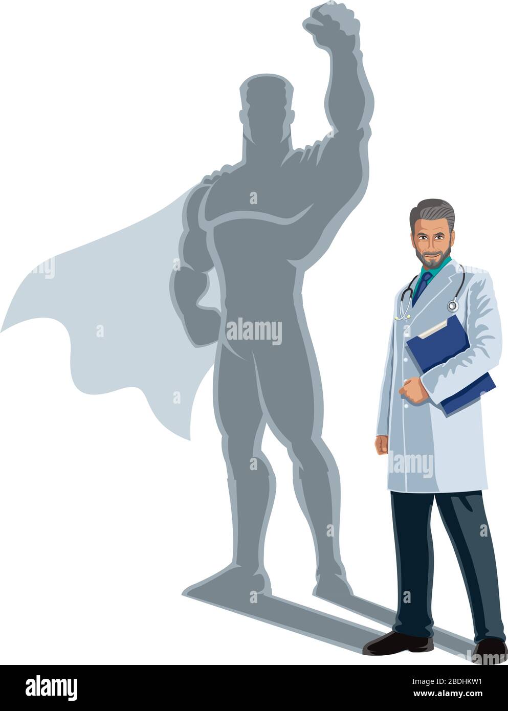 Doctor Superhero Shadow Stock Vector Image & Art - Alamy