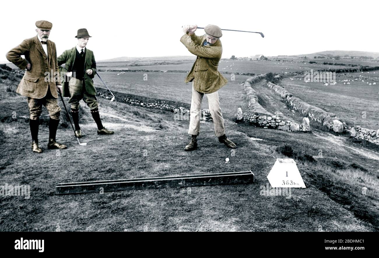 Criccieth, Golf Club 1913 Stock Photo - Alamy