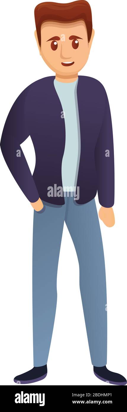 Modern cool student icon. Cartoon of modern cool student vector icon ...