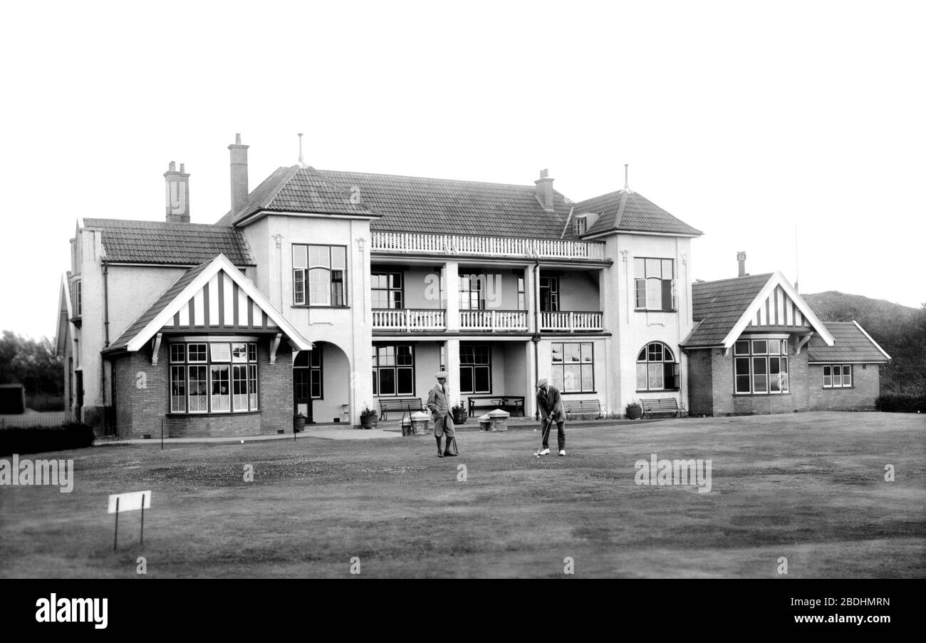 Burnham-on-Sea, Golf Club House 1913 Stock Photo - Alamy