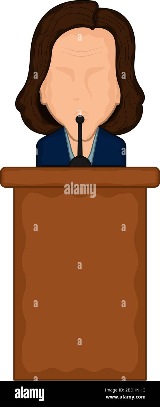 Isolated woman giving speech Stock Vector Image & Art - Alamy