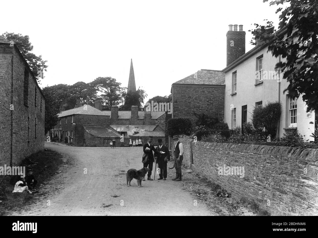 Menheniot, Village 1912 Stock Photo - Alamy