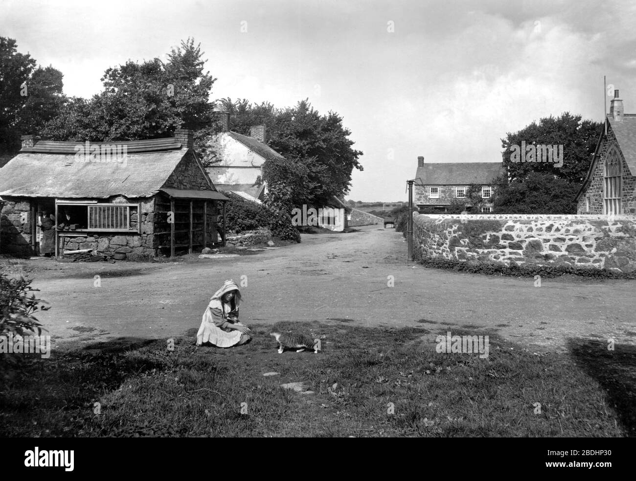 Ruan Minor, the Village 1911 Stock Photo - Alamy
