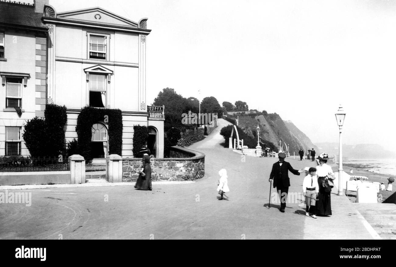 Teignmouth, the Terrace Walk 1911 Stock Photo - Alamy