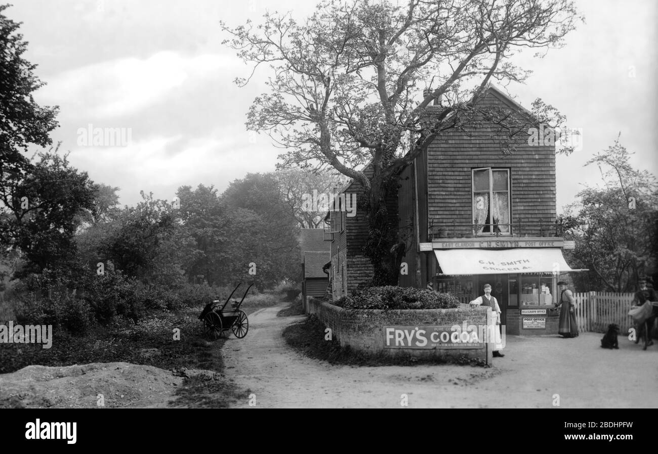 East Clandon, Post Office 1911 Stock Photo - Alamy