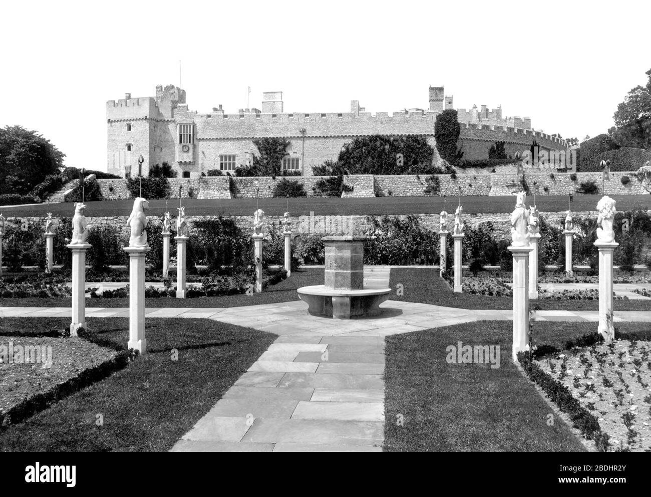 St Donats, Castle, the Tudor Gardens 1910 Stock Photo - Alamy