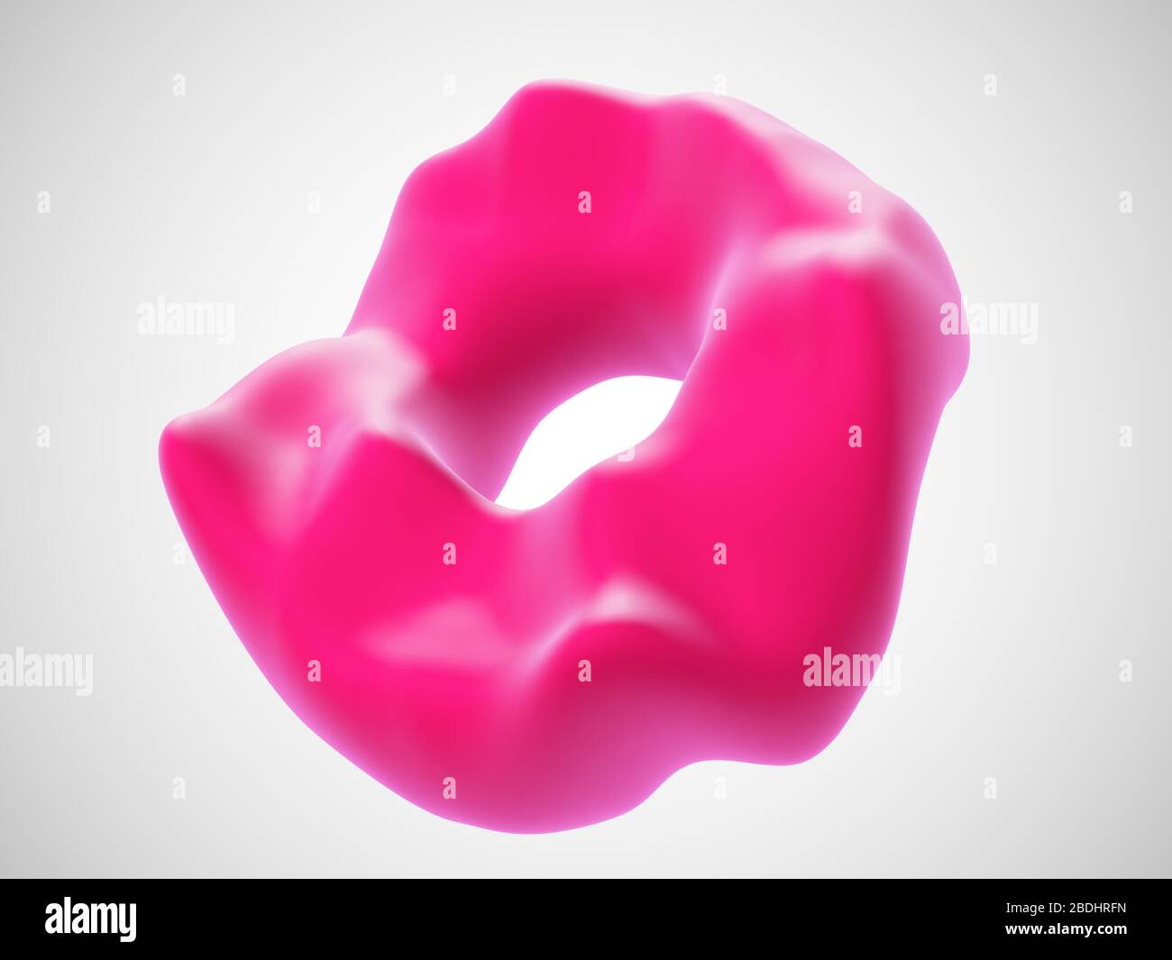 3D red wavy torus isolated on white background Stock Vector Image & Art ...