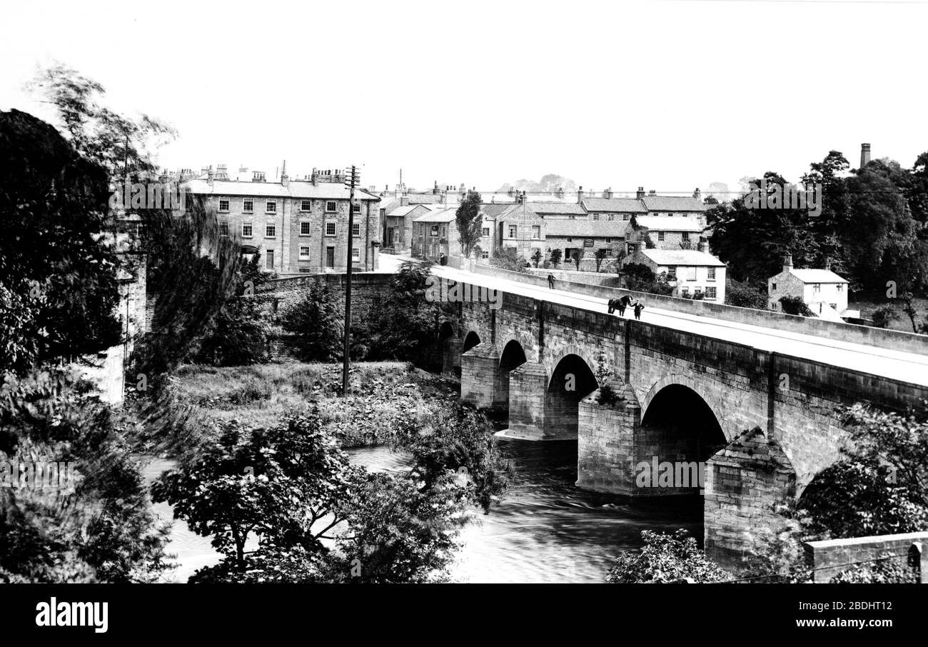 Wetherby, the Bridge over the River Wharfe 1909 Stock Photo - Alamy