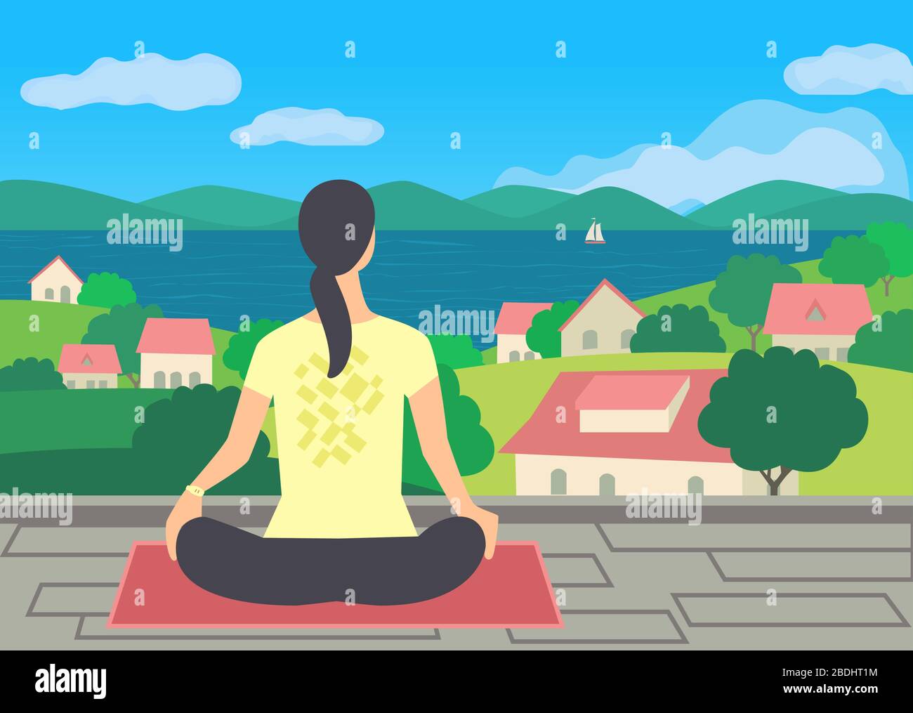 Scenic terrace Stock Vector Images - Alamy