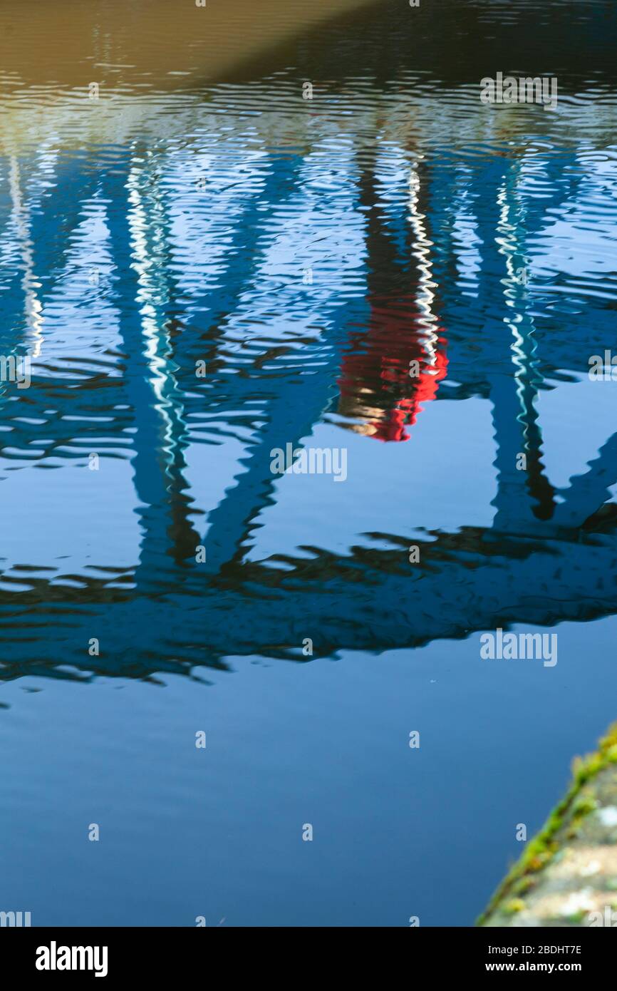 Touch of red in a reflection Stock Photo - Alamy