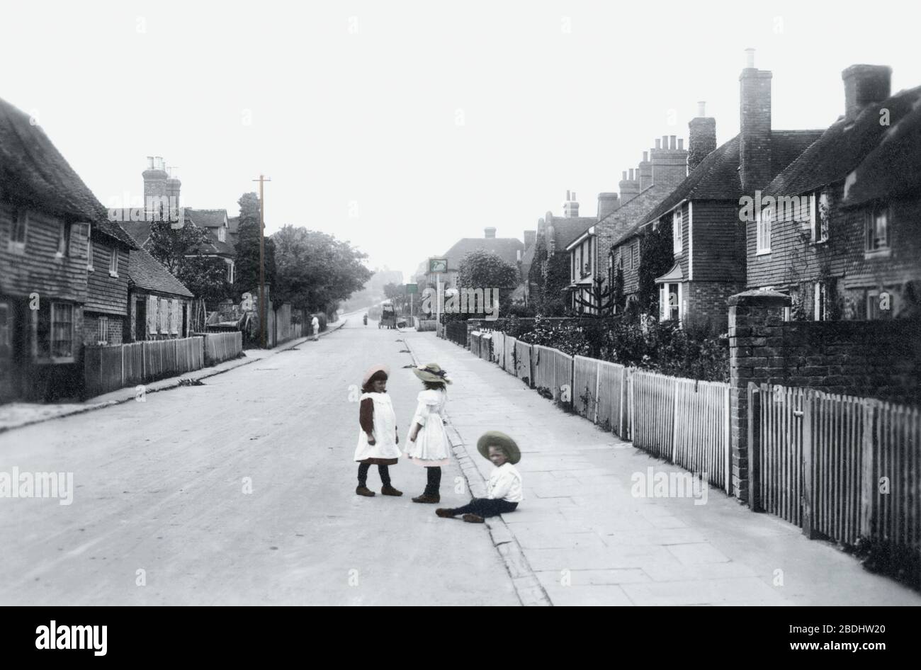 Great Chart, Village 1908 Stock Photo - Alamy