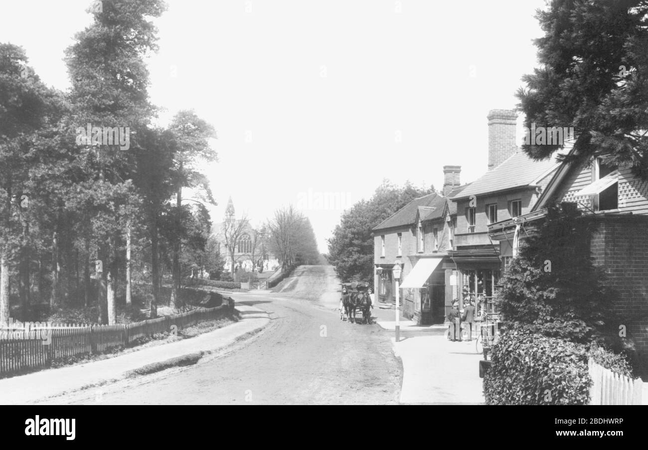 Crowthorne, Church Street 1908 Stock Photo - Alamy