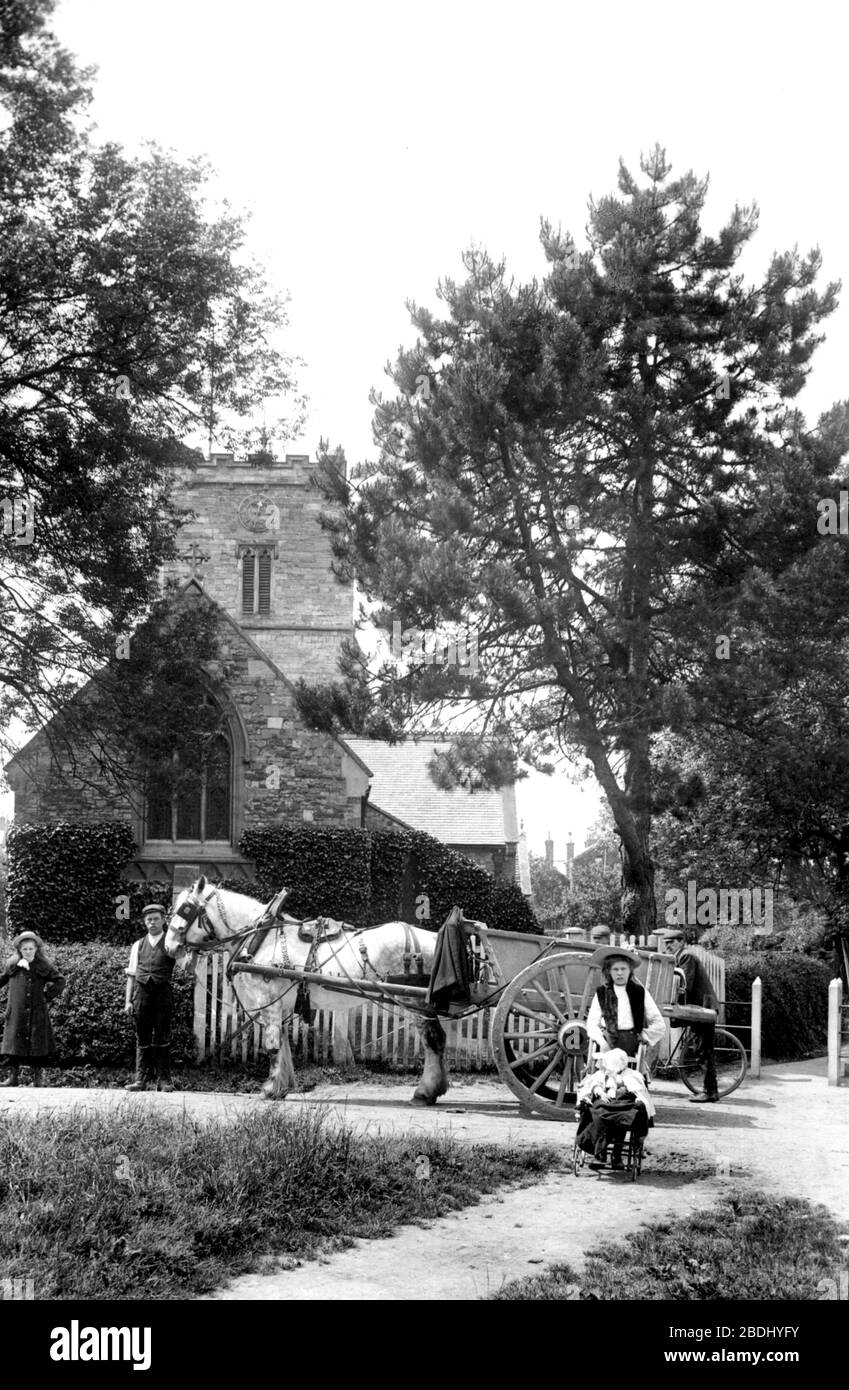 Crawley, Church of St John the Baptist 1907 Stock Photo - Alamy
