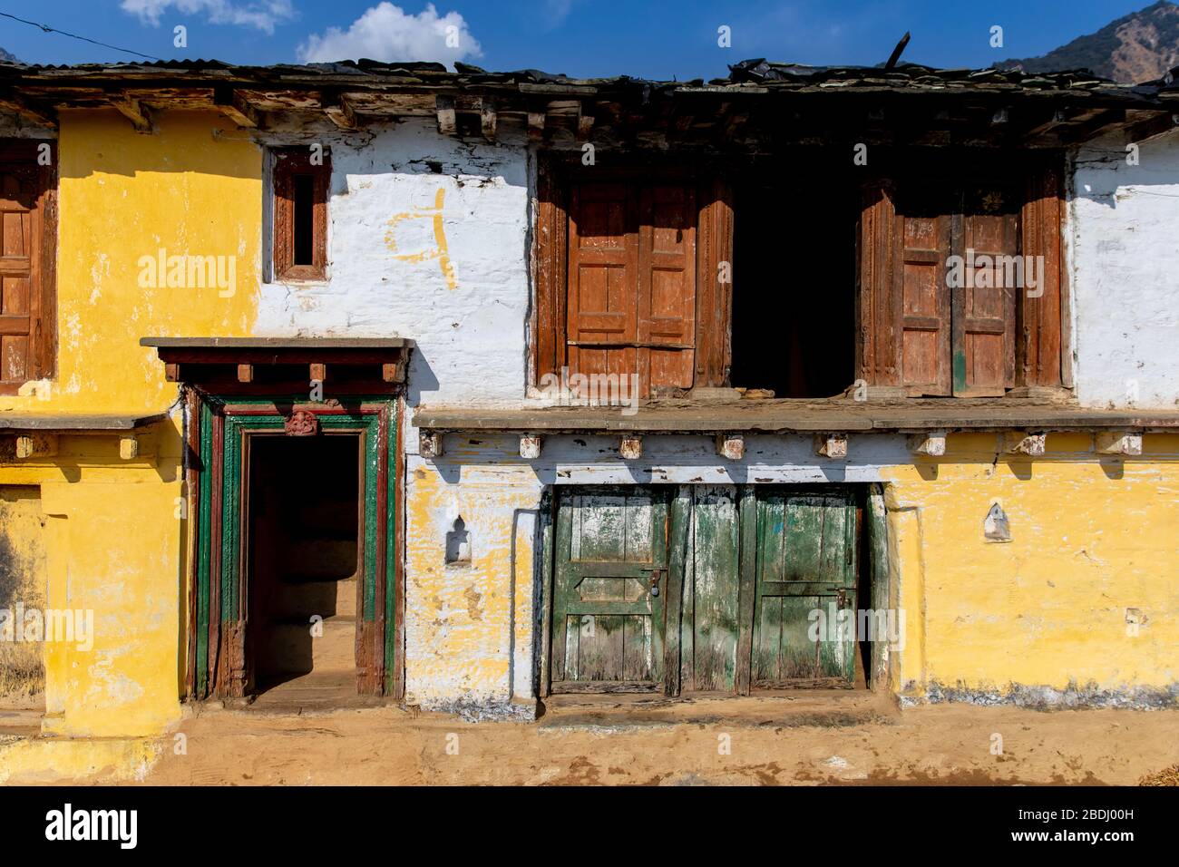 Old himalayan house Stock Photo - Alamy