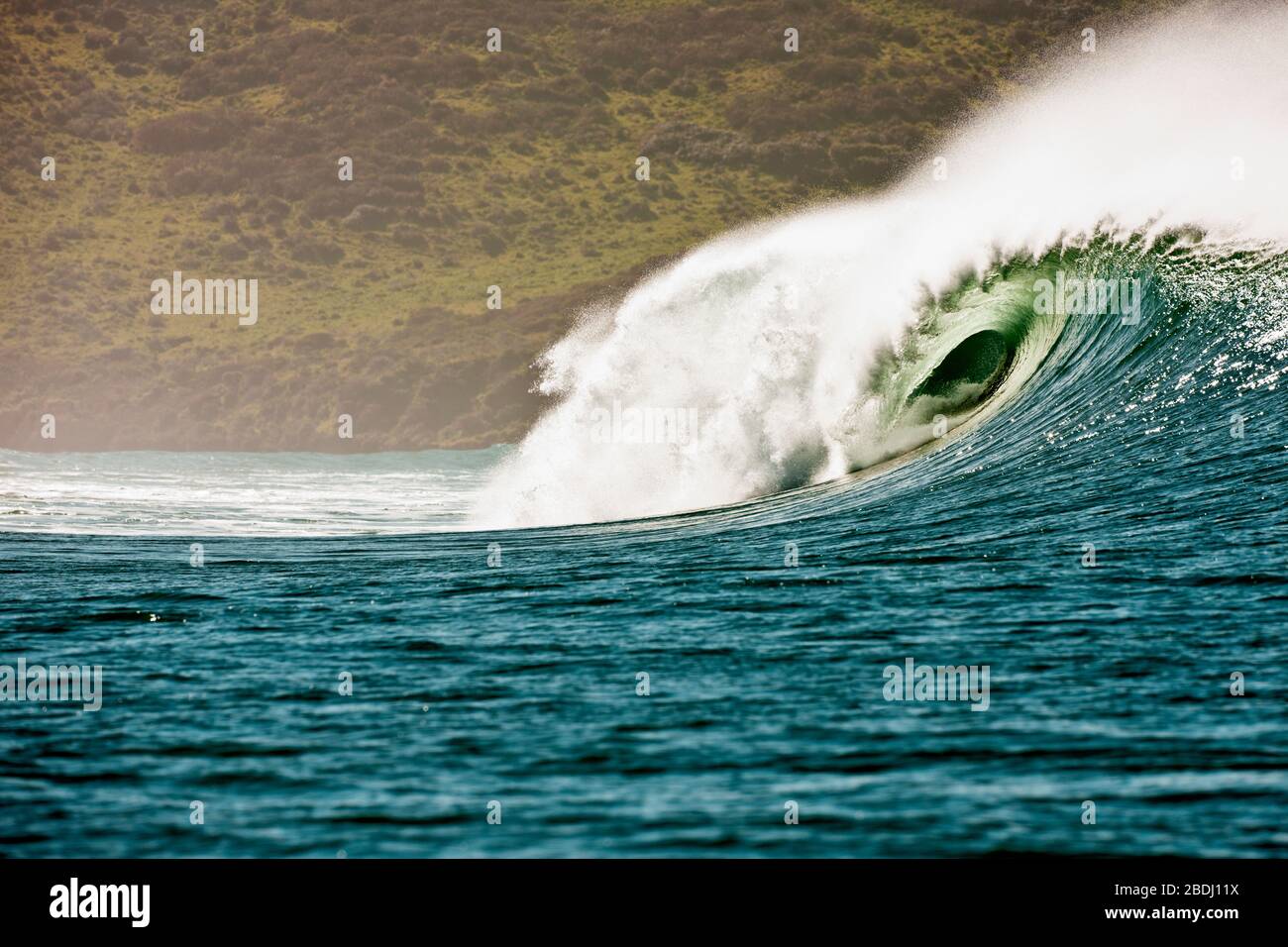 Powerful waves breaking Stock Photo - Alamy