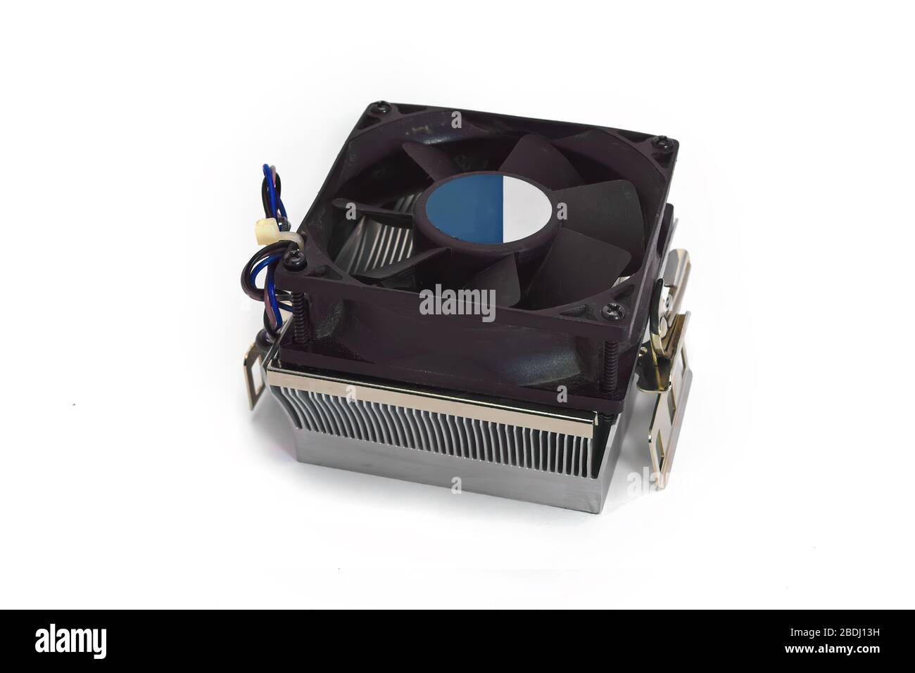 Cooler computer fan for old processors isolated on white background ...