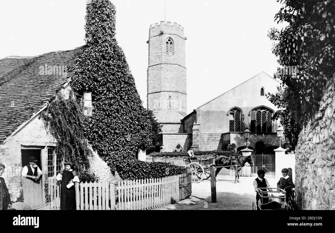 Bishop's Hull, the Church of St Peter and St Paul 1906 Stock Photo - Alamy