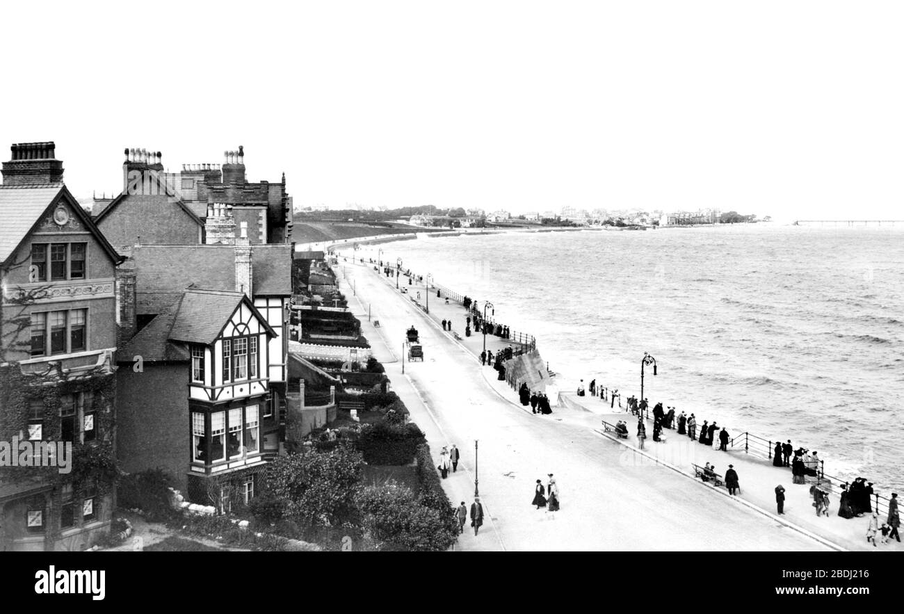 Colwyn Bay, West Promenade 1906 Stock Photo - Alamy