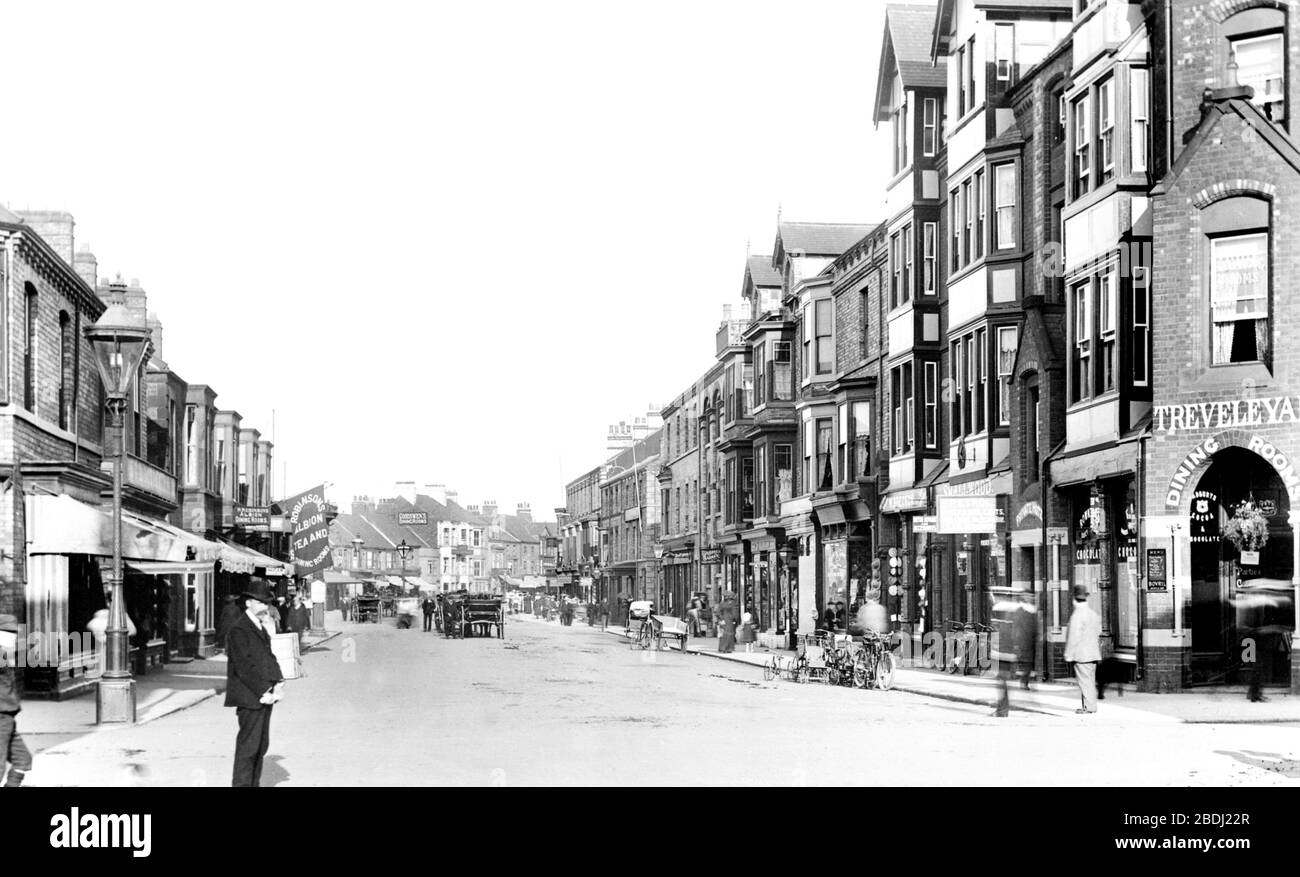 Redcar, Queen Street 1906 Stock Photo - Alamy