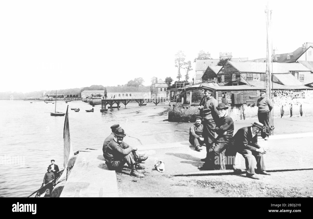 Topsham, the Quay 1906 Stock Photo - Alamy