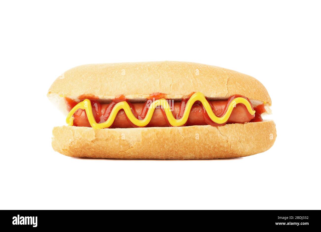 Tasty hot dog isolated on white background Stock Photo - Alamy