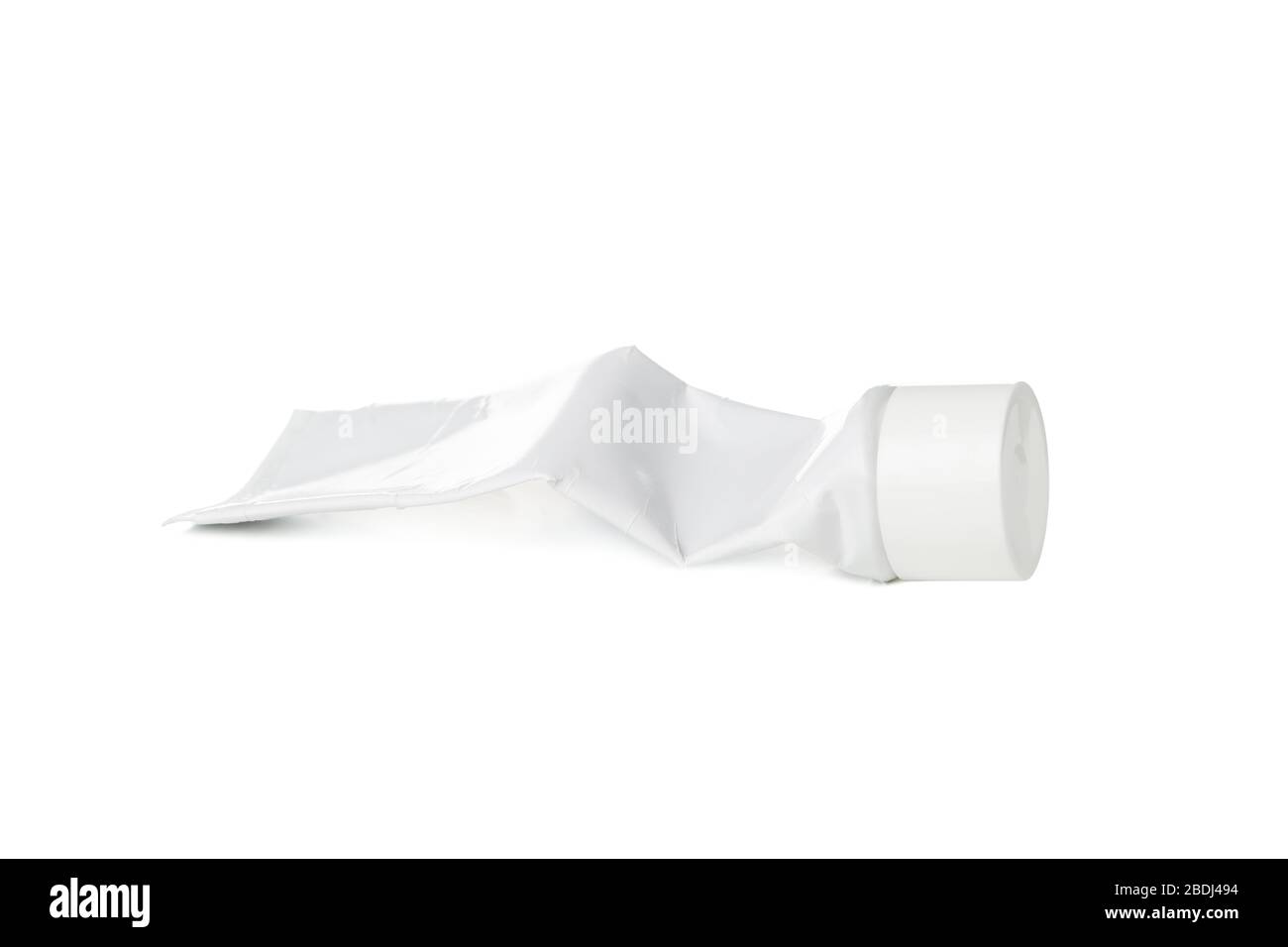 White tube with toothpaste isolated on white background Stock Photo - Alamy