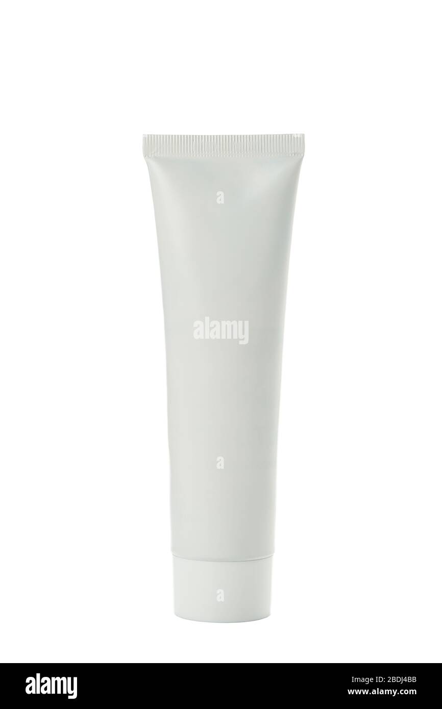 White blank tube isolated on white background Stock Photo - Alamy