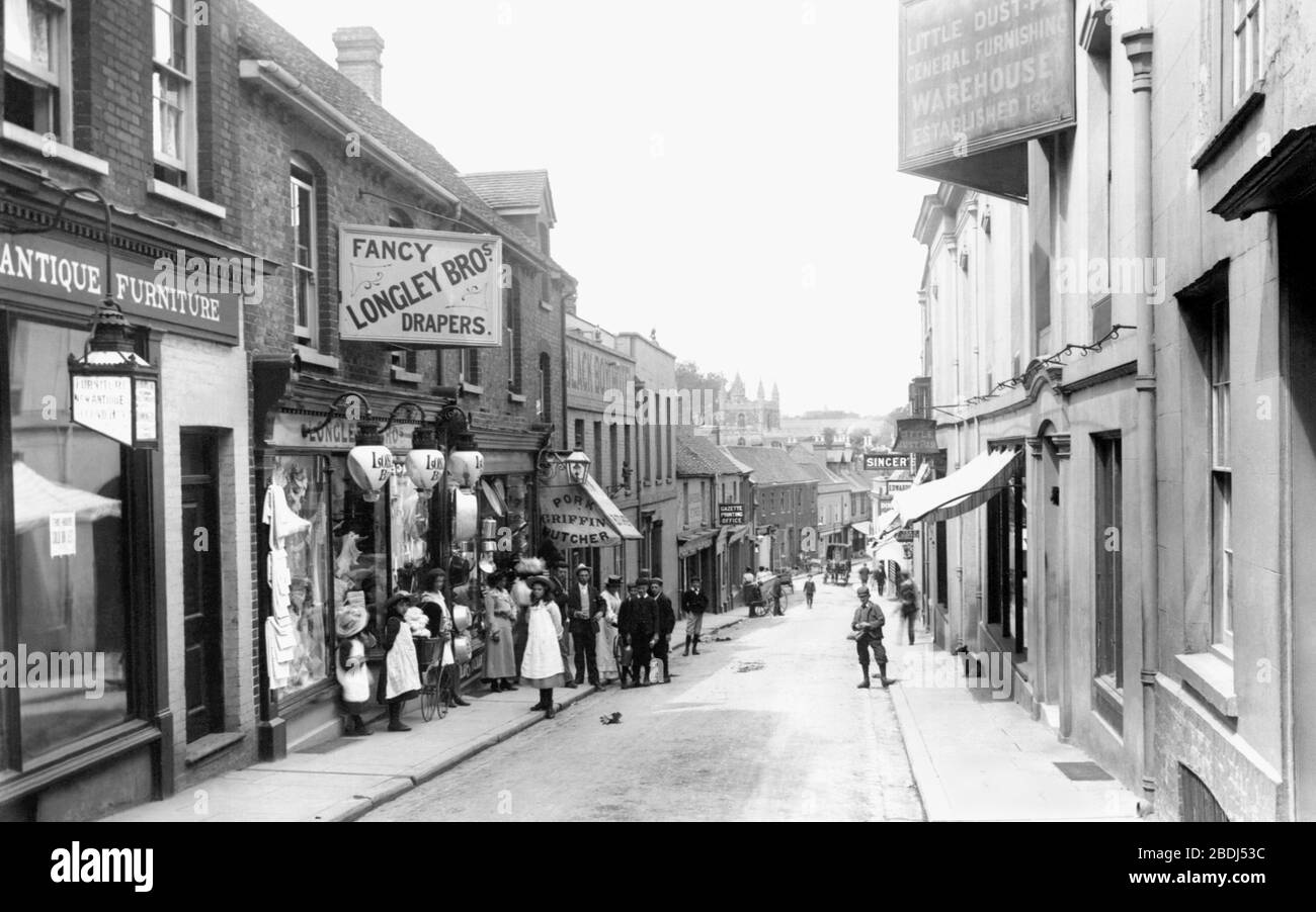 Basingstoke, Church Street 1904 Stock Photo - Alamy
