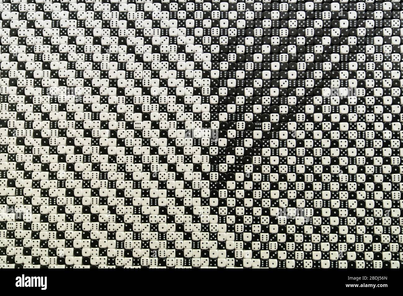 A geometrical structure or background built out of many black and white ...