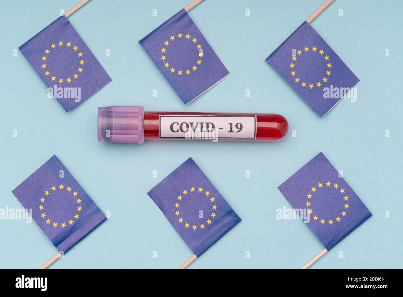 Laboratory test tubes for coronavirus and allergy tests in Europe ...