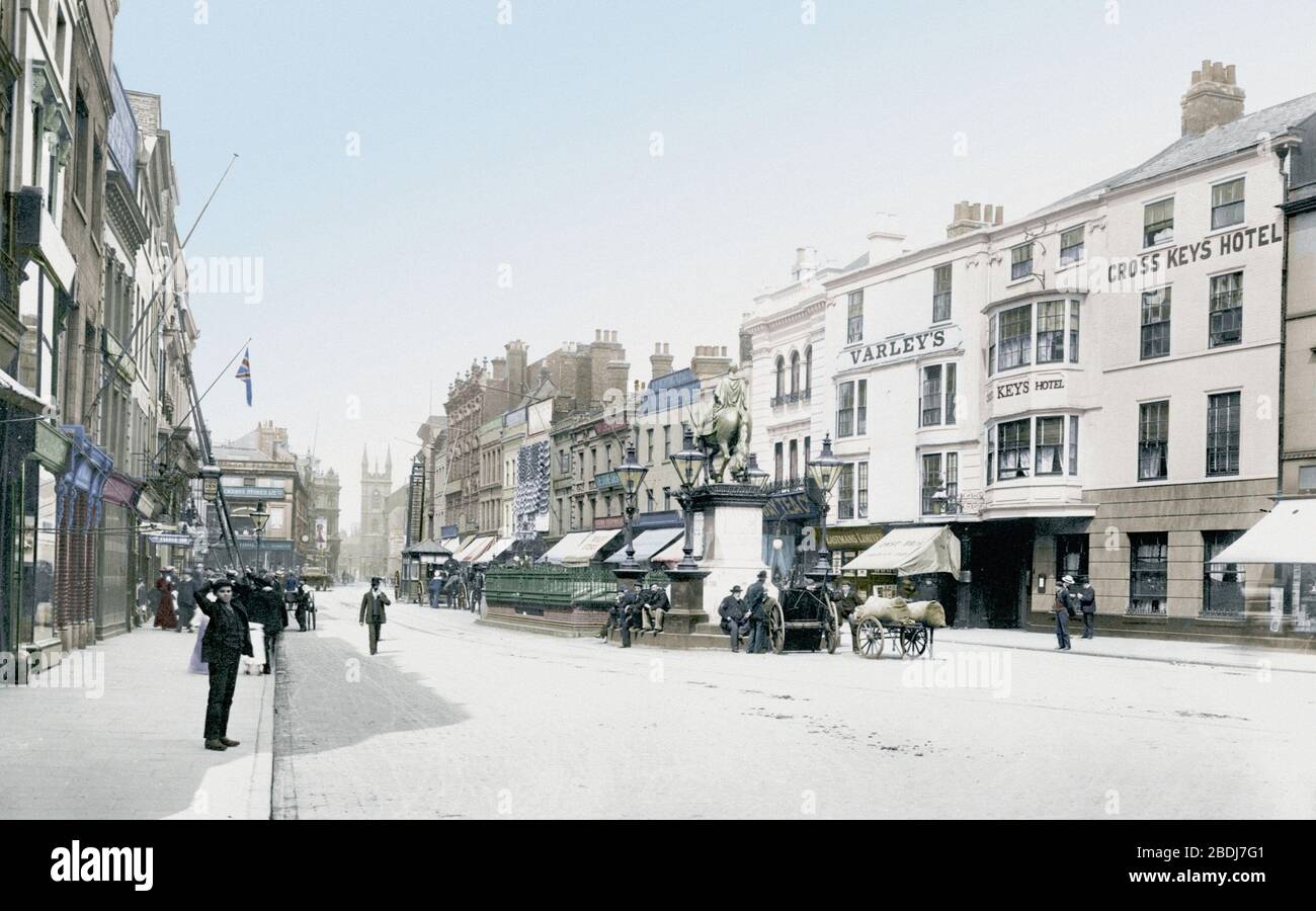 Hull, Market Place 1903 Stock Photo - Alamy
