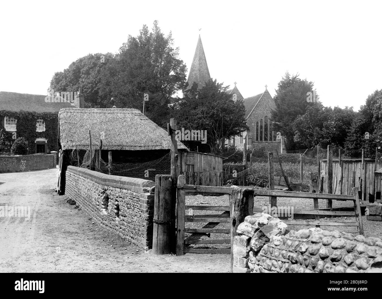 Bosham, the Village and Holy Trinity Church 1902 Stock Photo - Alamy