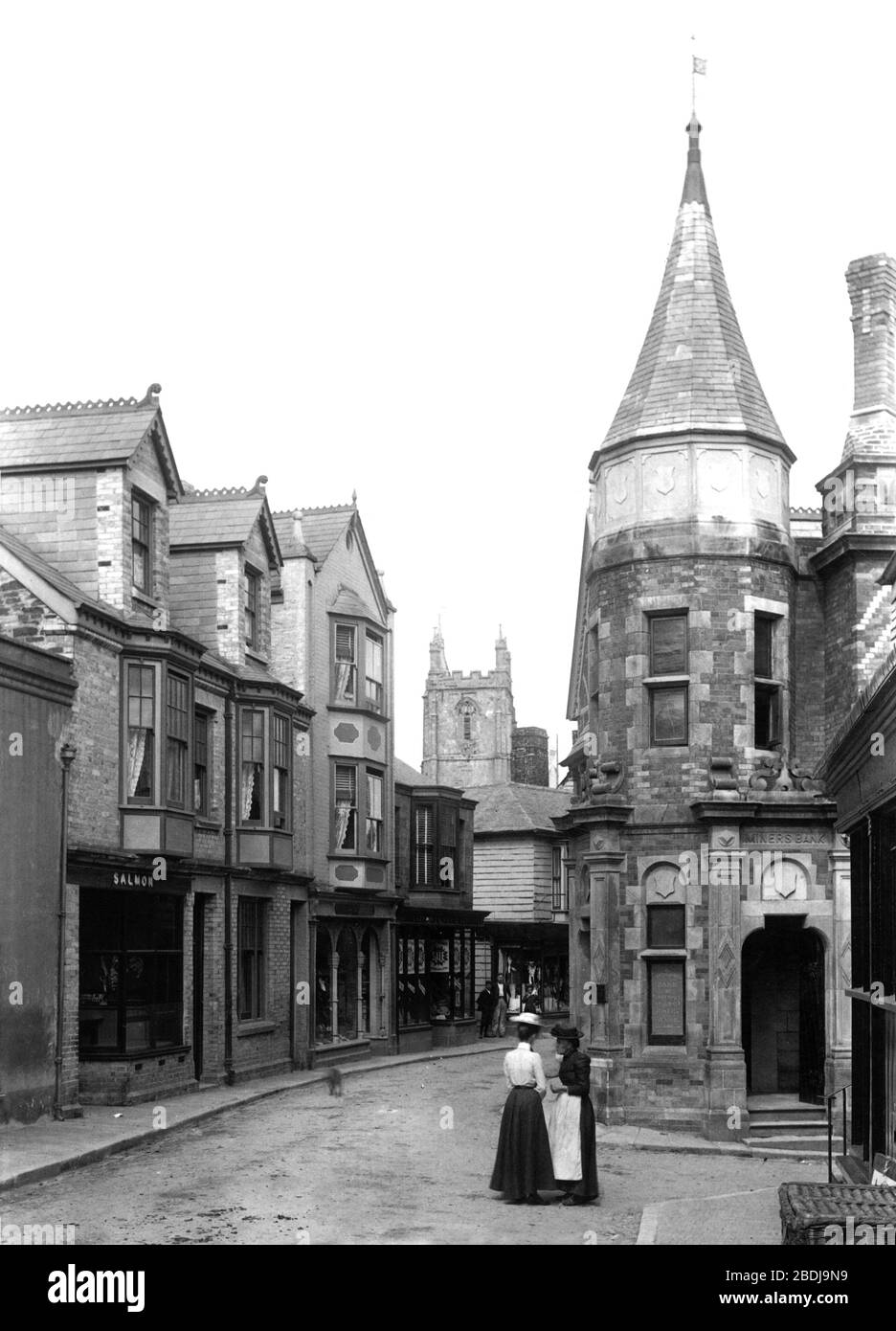 St Columb Major, Fore Street 1901 Stock Photo - Alamy