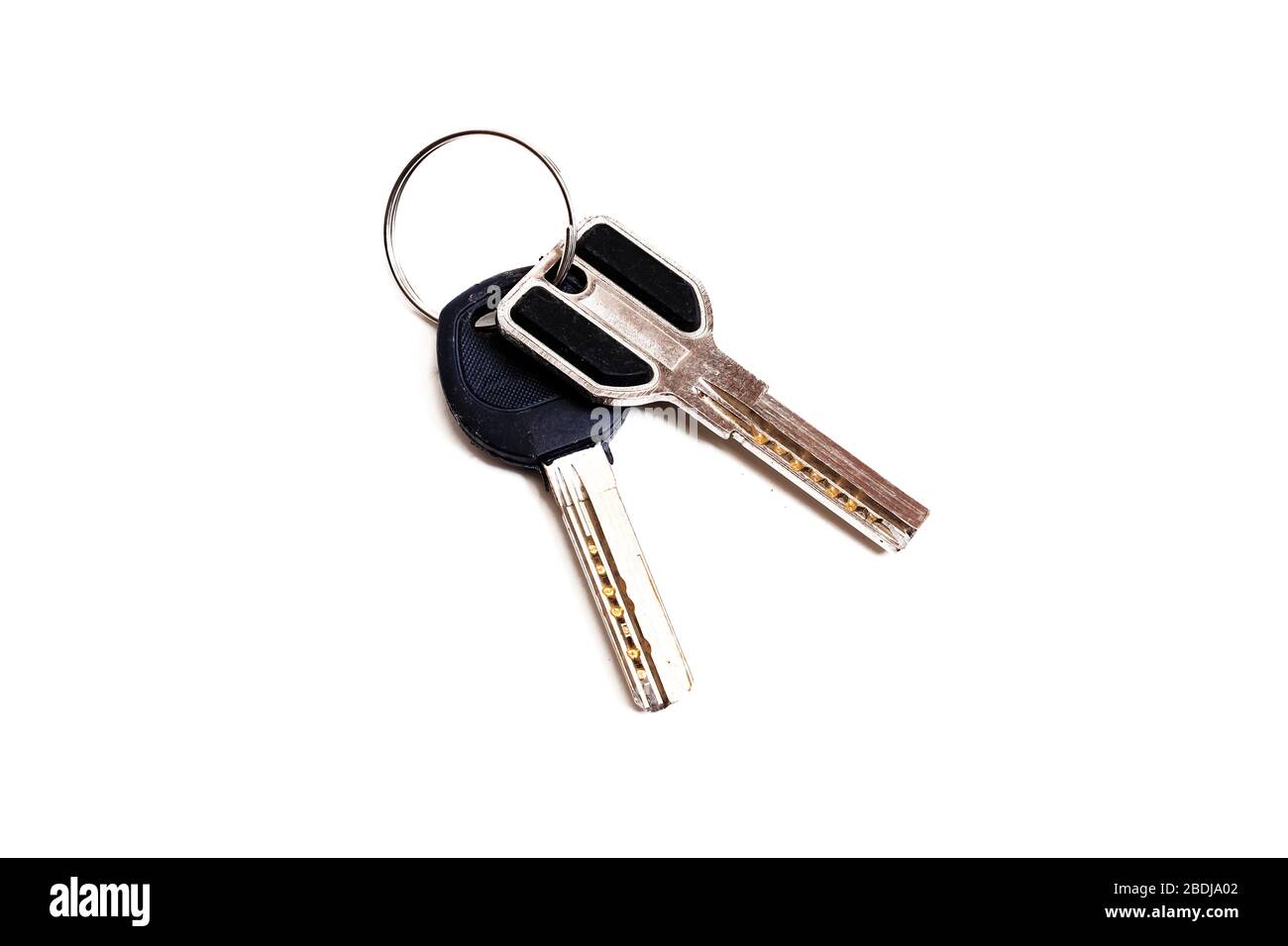 Door Keys Isolated On A White Backgroud Stock Photo Alamy door-keys-isolated-on-a-white-backgroud-stock-photo-alamy