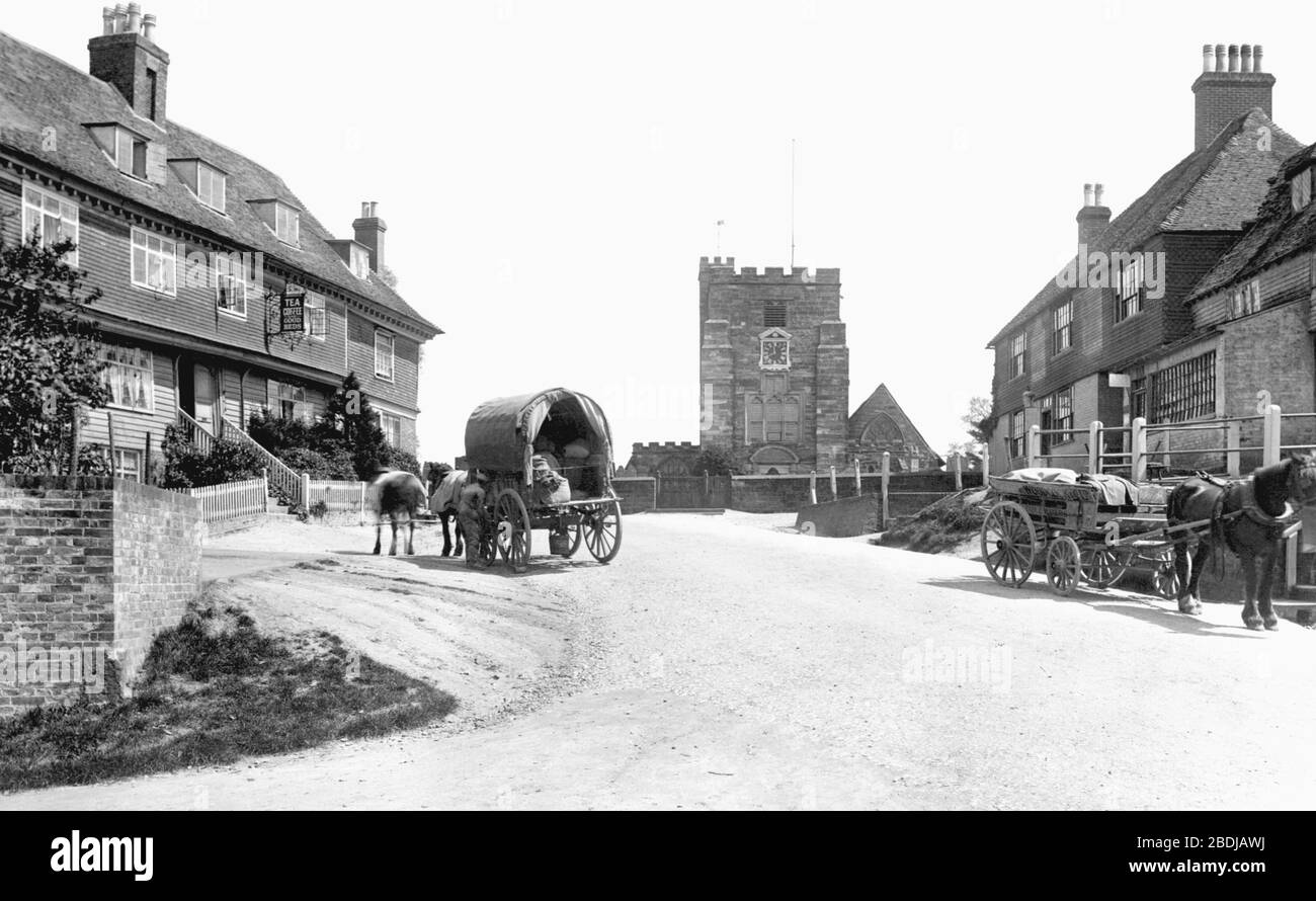Goudhurst, the Village and St Mary's Church 1901 Stock Photo - Alamy