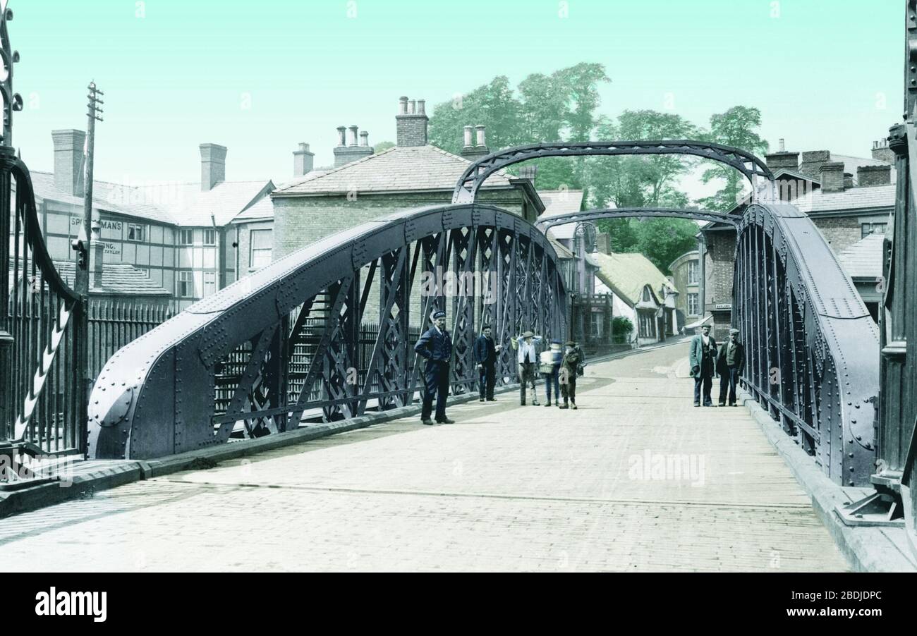 Northwich, Swing Bridge 1900 Stock Photo - Alamy