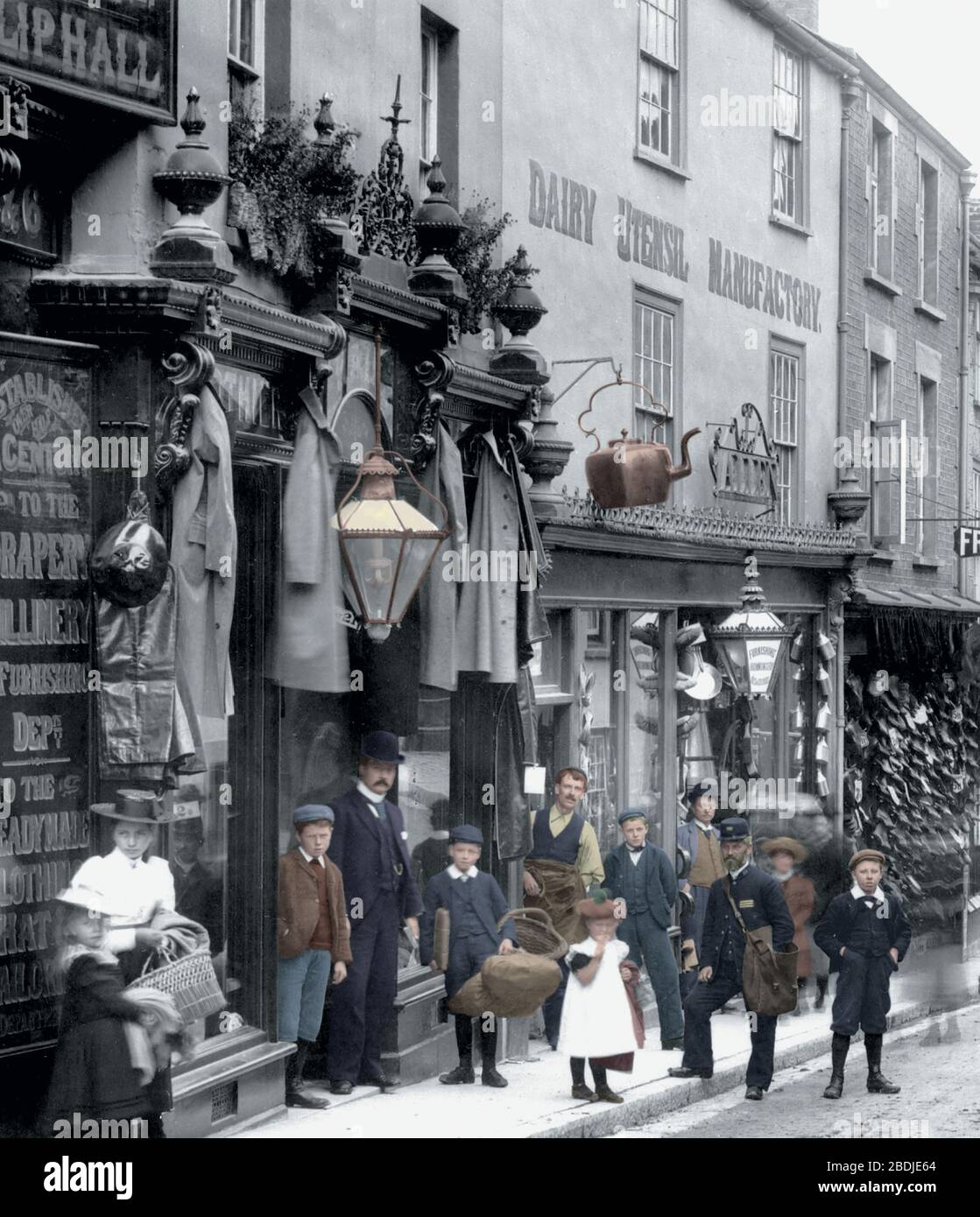 Shepton Mallet, Town Street 1899 Stock Photo - Alamy