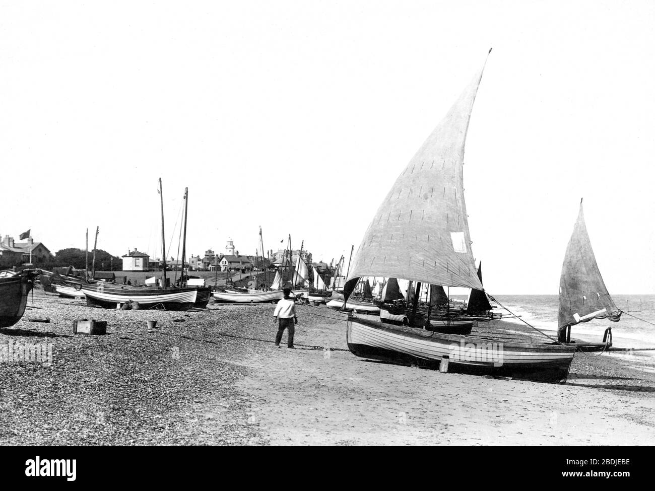 Southwold, the Beach 1899 Stock Photo - Alamy