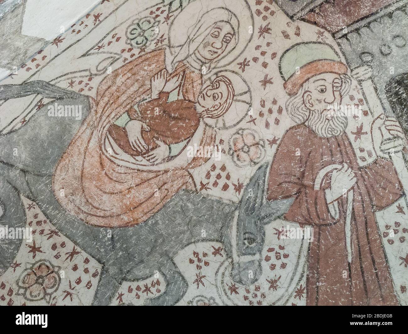 The holy family and the flight into Egypt Stock Photo - Alamy