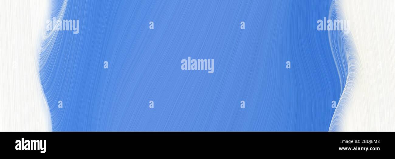 modern dynamic designed horizontal header with corn flower blue, white ...