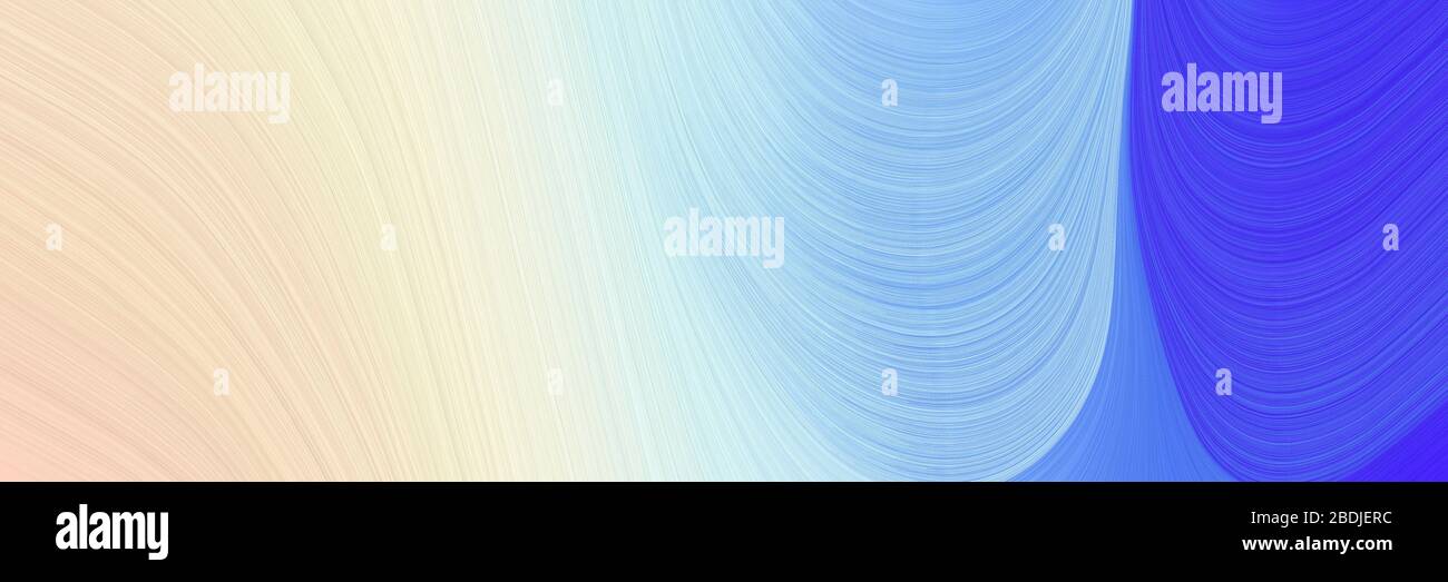 modern artistic horizontal header with royal blue, antique white and ...