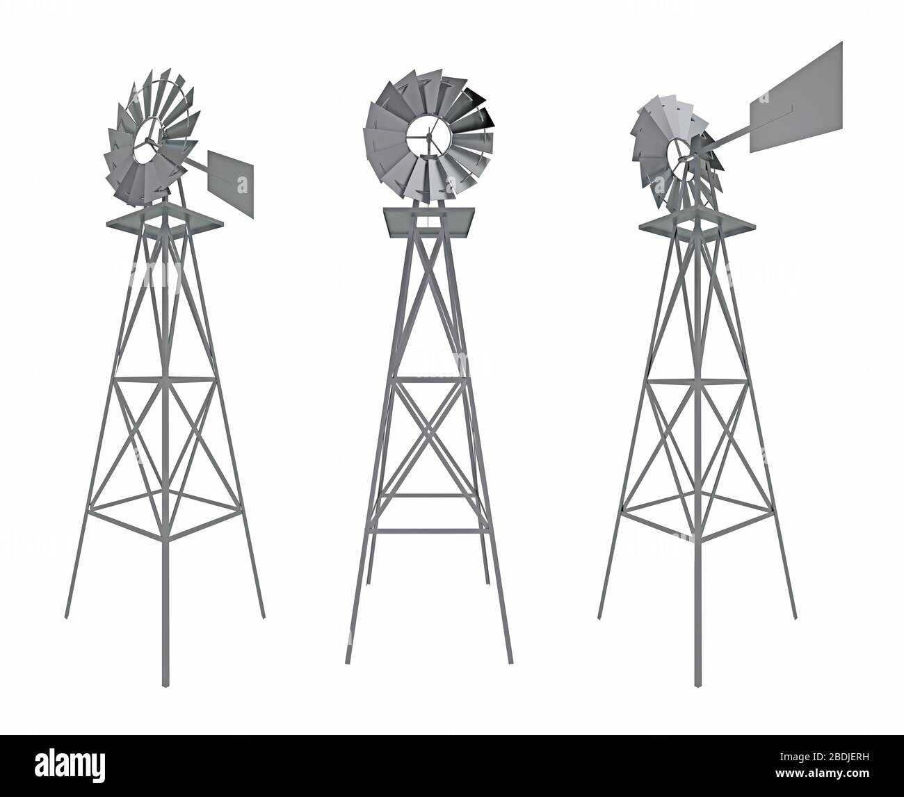 American water pump windmill Cut Out Stock Images & Pictures - Alamy