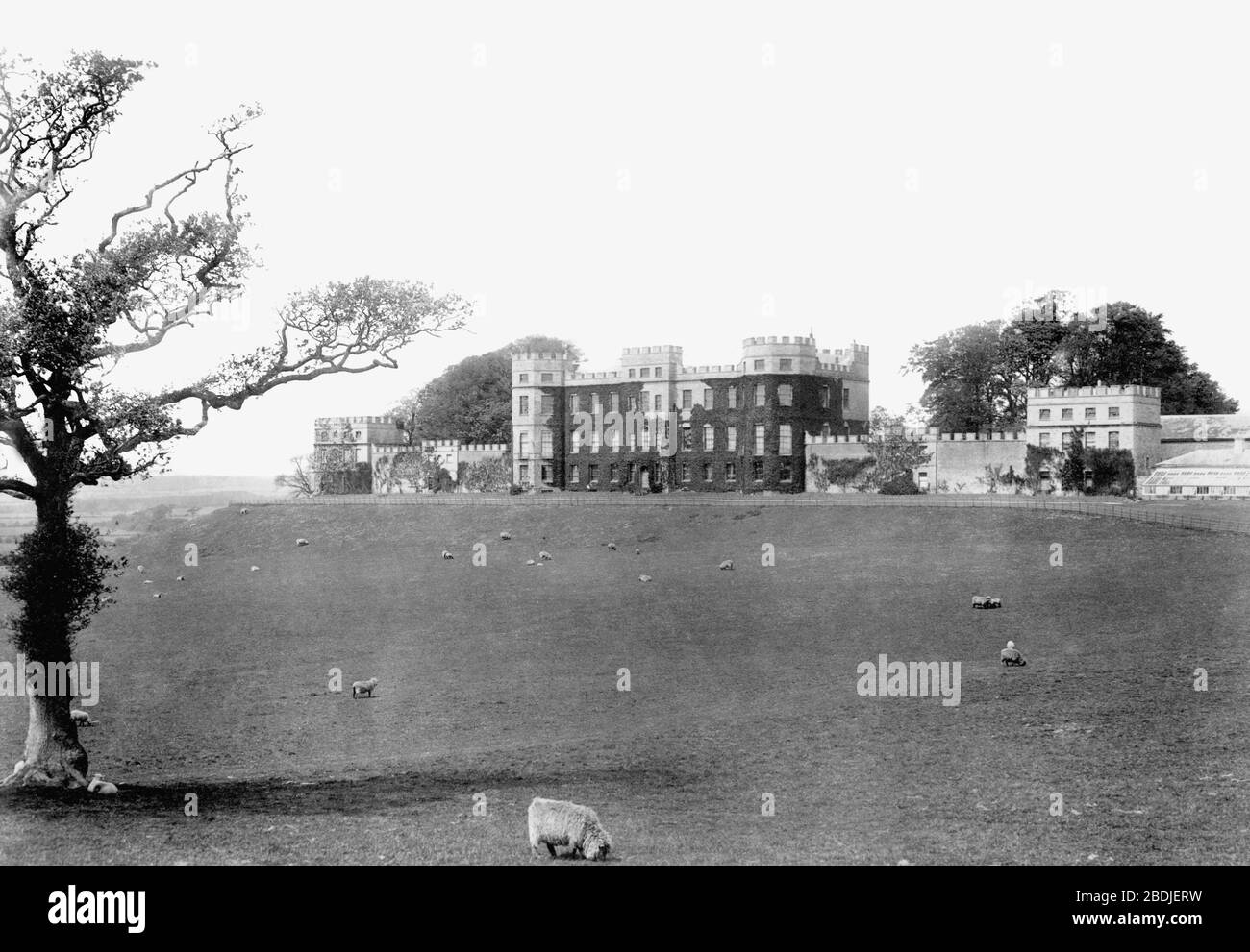 Wenvoe, the Castle 1899 Stock Photo - Alamy