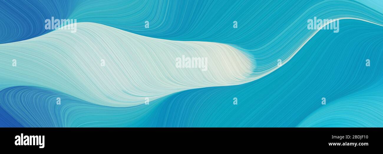 modern designed horizontal banner with light sea green, powder blue and ...