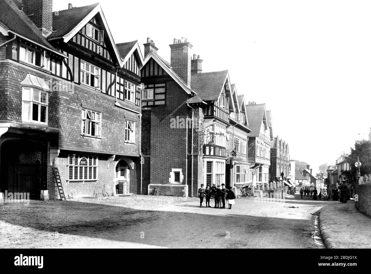 Lyndhurst, Crown Hotel 1897 Stock Photo - Alamy