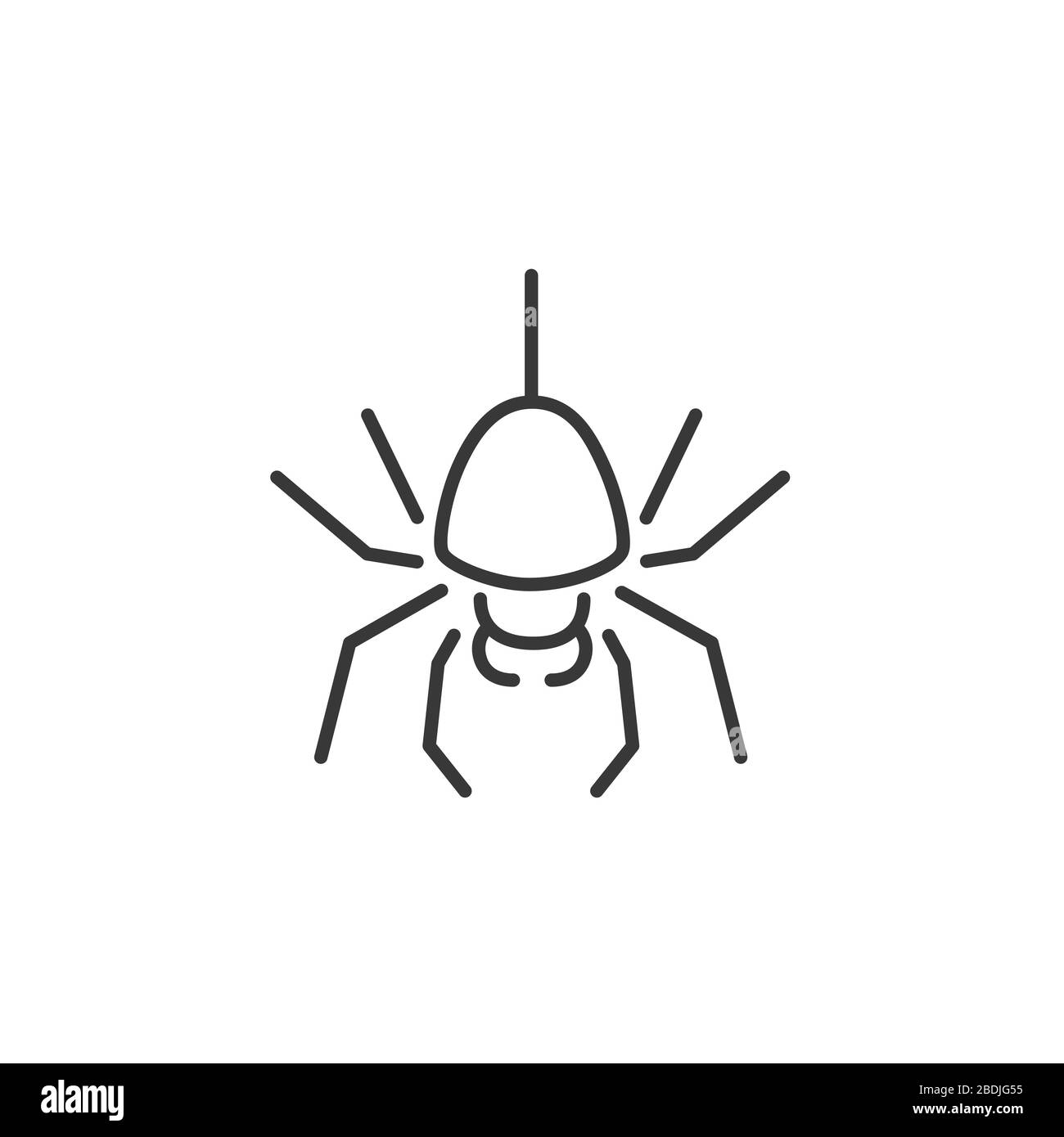Spider. Outline icon. Isolated animal vector illustration Stock Vector ...