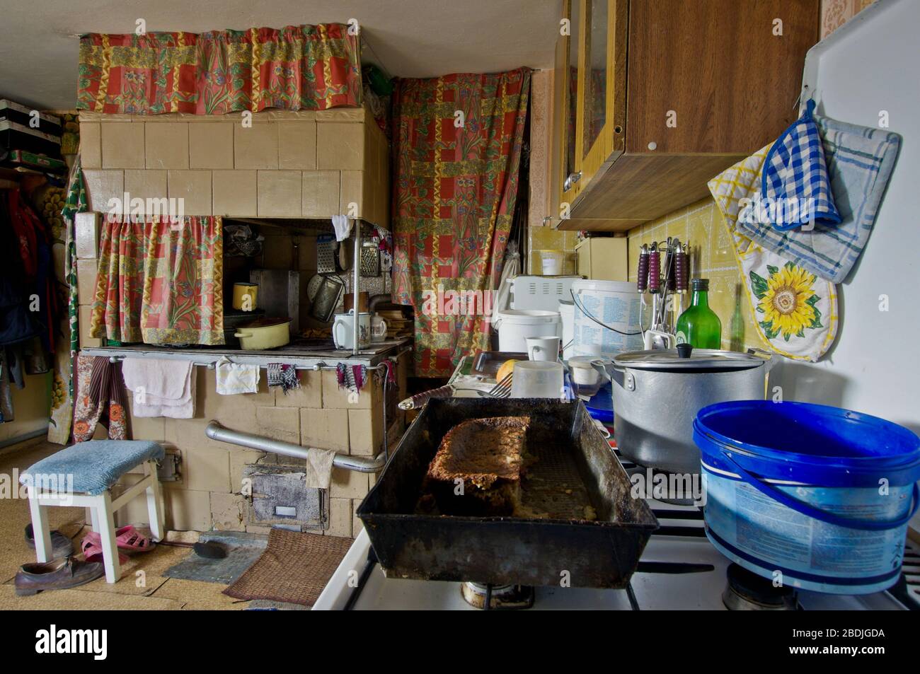 Village room interior and equipment Stock Photo - Alamy