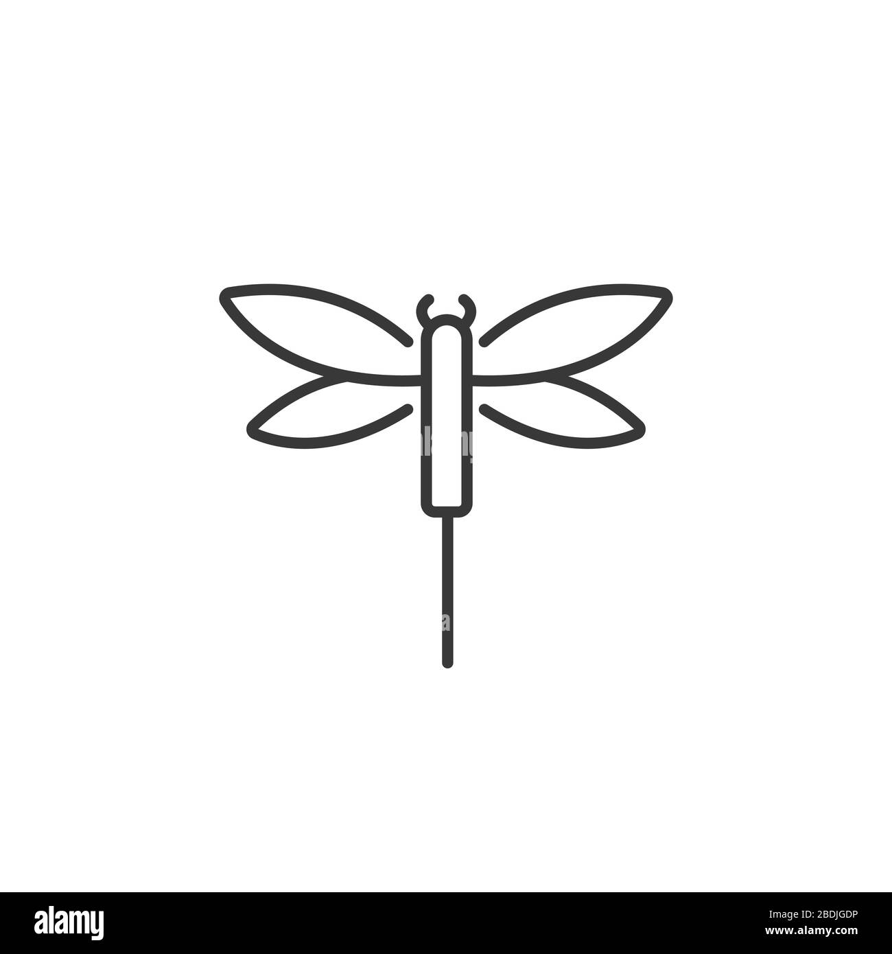Simple Dragonfly Outline