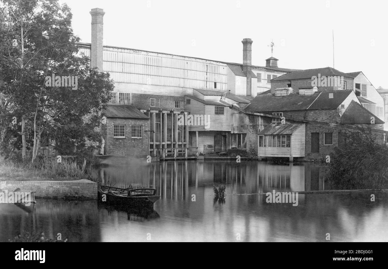 Little Paxton, Paper Mill 1897 Stock Photo - Alamy